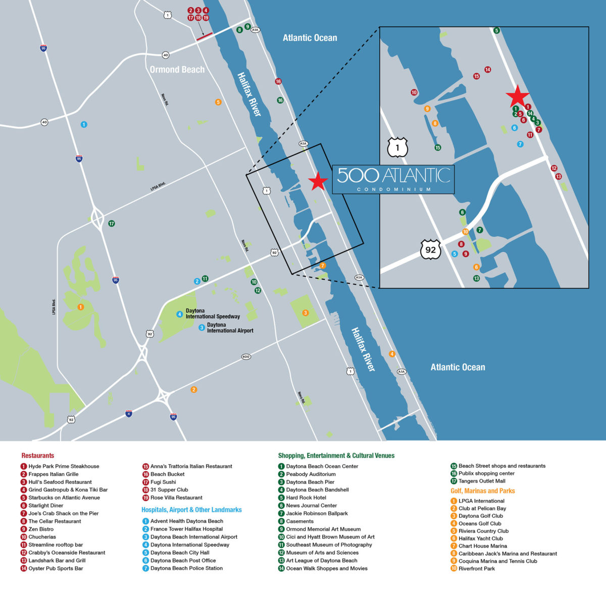 Our Location | Daytona Beach, Florida | 500 Atlantic